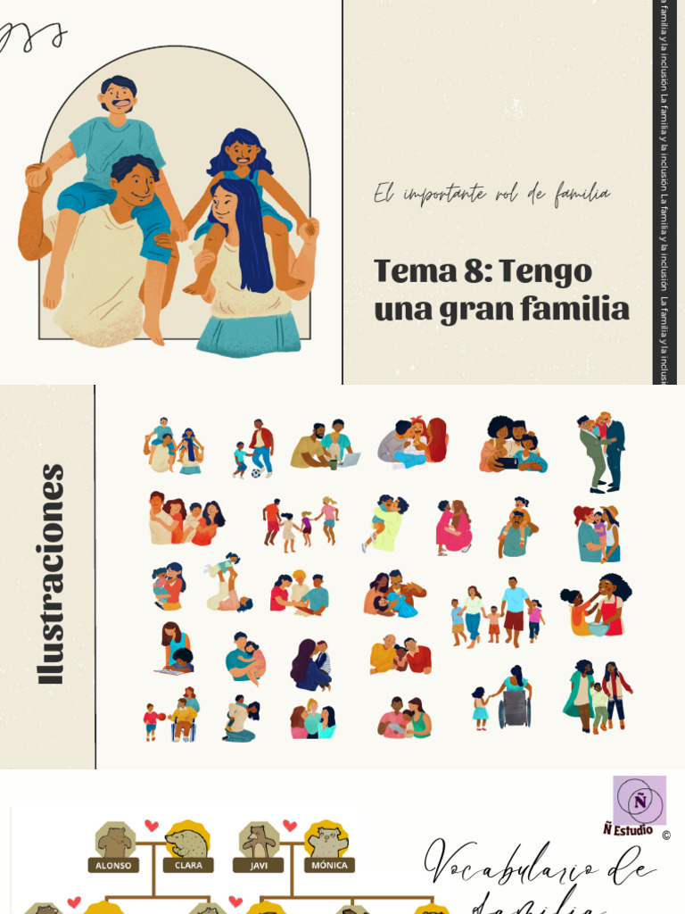 Vocabulario y juegos sobre la familia | PDF