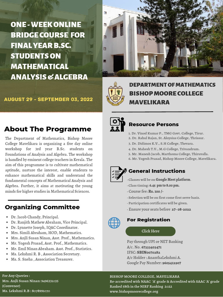 Bridge Course Analysis - Algebra | PDF