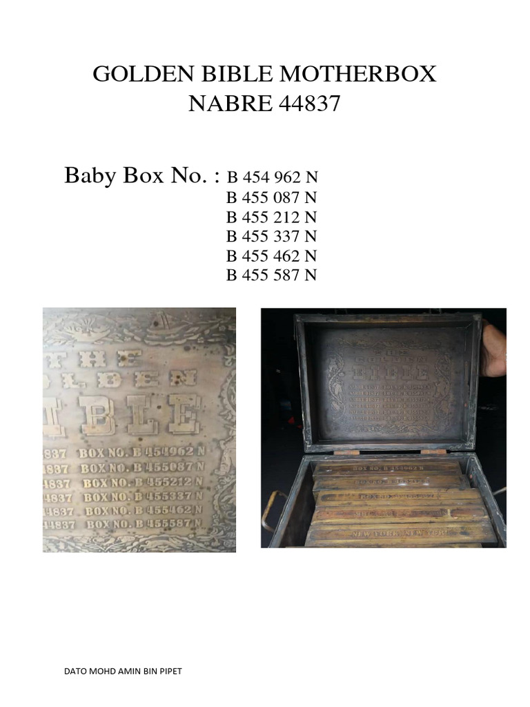 Golden Bible Motherbox Overview | PDF