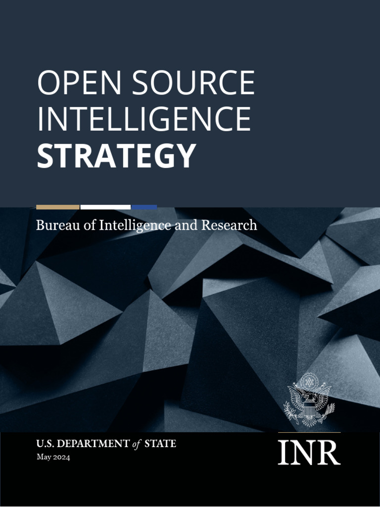 INR-Open-Source-Intelligence-Strategy | PDF | Military Intelligence
