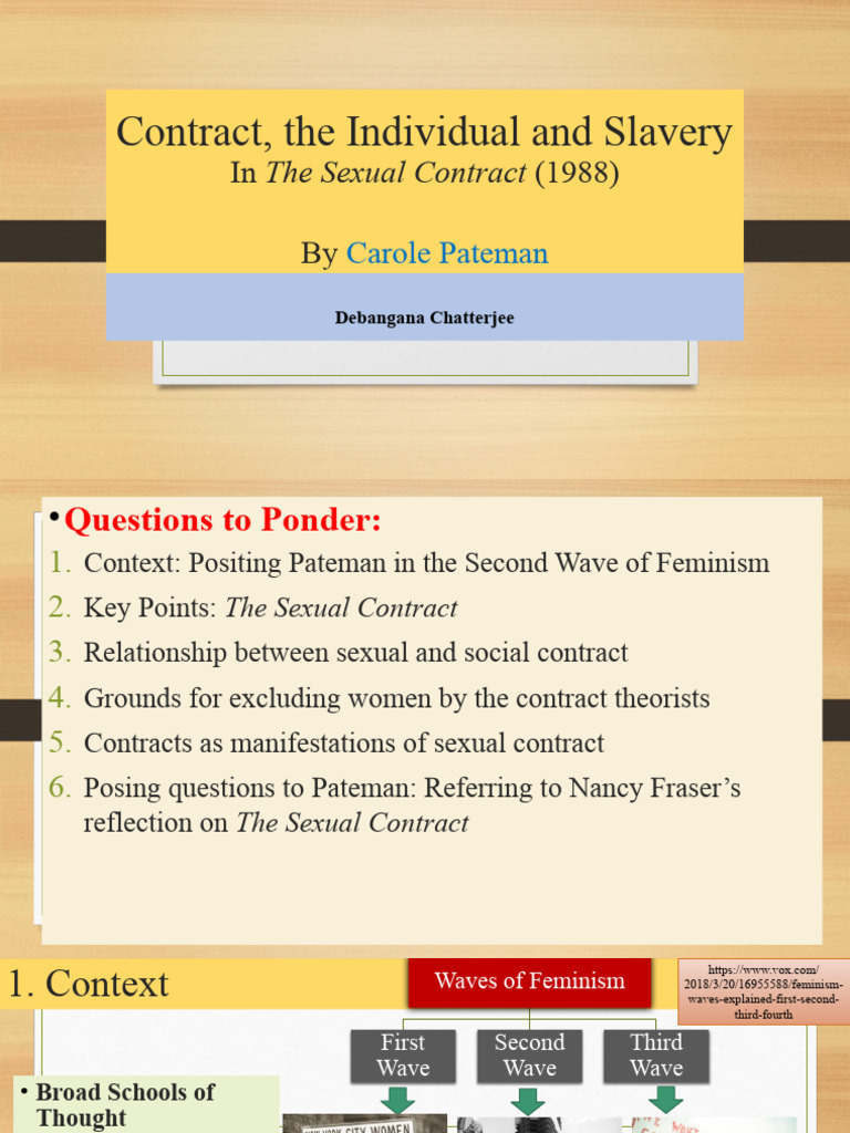 Pol Sci II-Pateman PPT 6 | PDF | Employment | Feminism