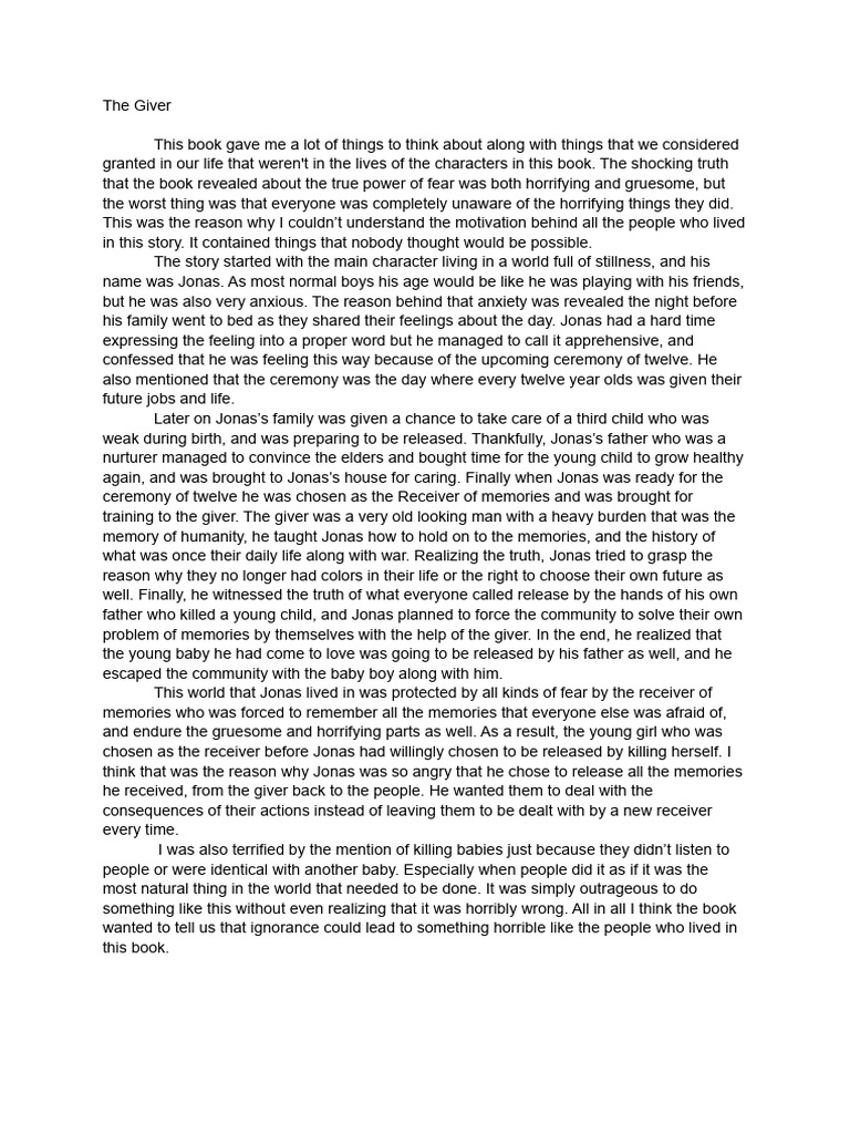 The_Giver | PDF | The Giver