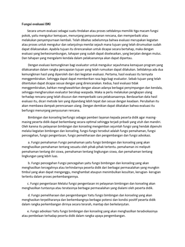 Fungsi BKI | PDF | Karier & Perkembangan | Bisnis