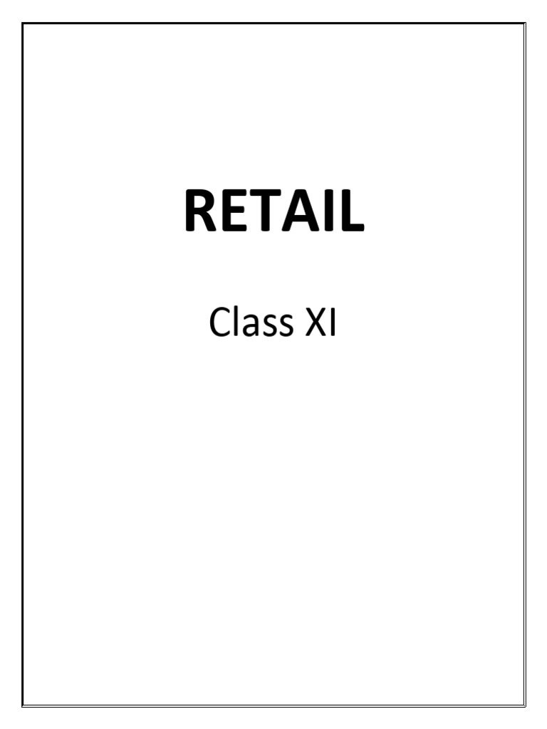 801 Retail XI Text Book | PDF | Retail | Grocery Store