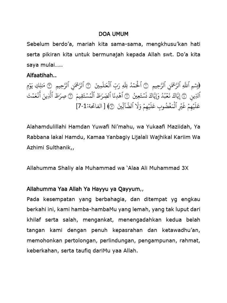 Doa Umum | PDF