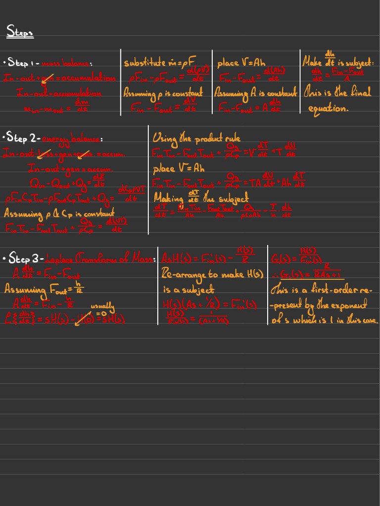 Process Control - Equations | PDF | Physics | Applied And ...