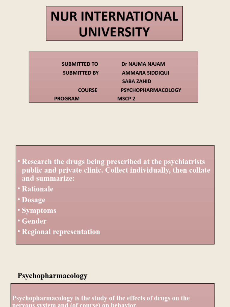 Final Pharma | PDF | Obsessive–Compulsive Disorder | Major Depressive Disorder