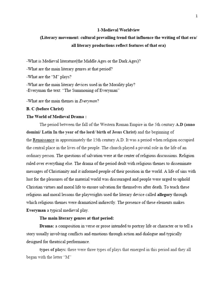 Understanding Medieval Morality Plays | PDF | Allegory