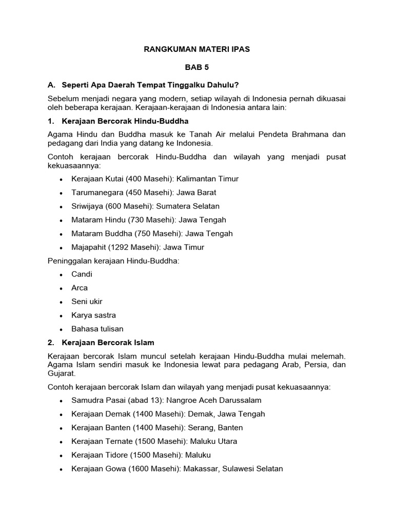 RANGKUMAN MATERI IPAS KELAS 4 SEMESTER 2 | PDF