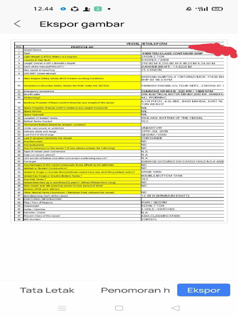 Container Ship | PDF