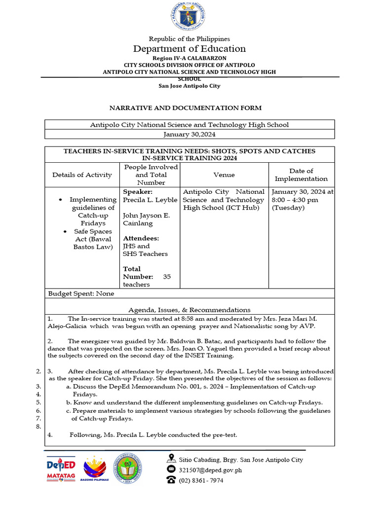 INSERVICE-TRAINING-2024-DAY3 | PDF