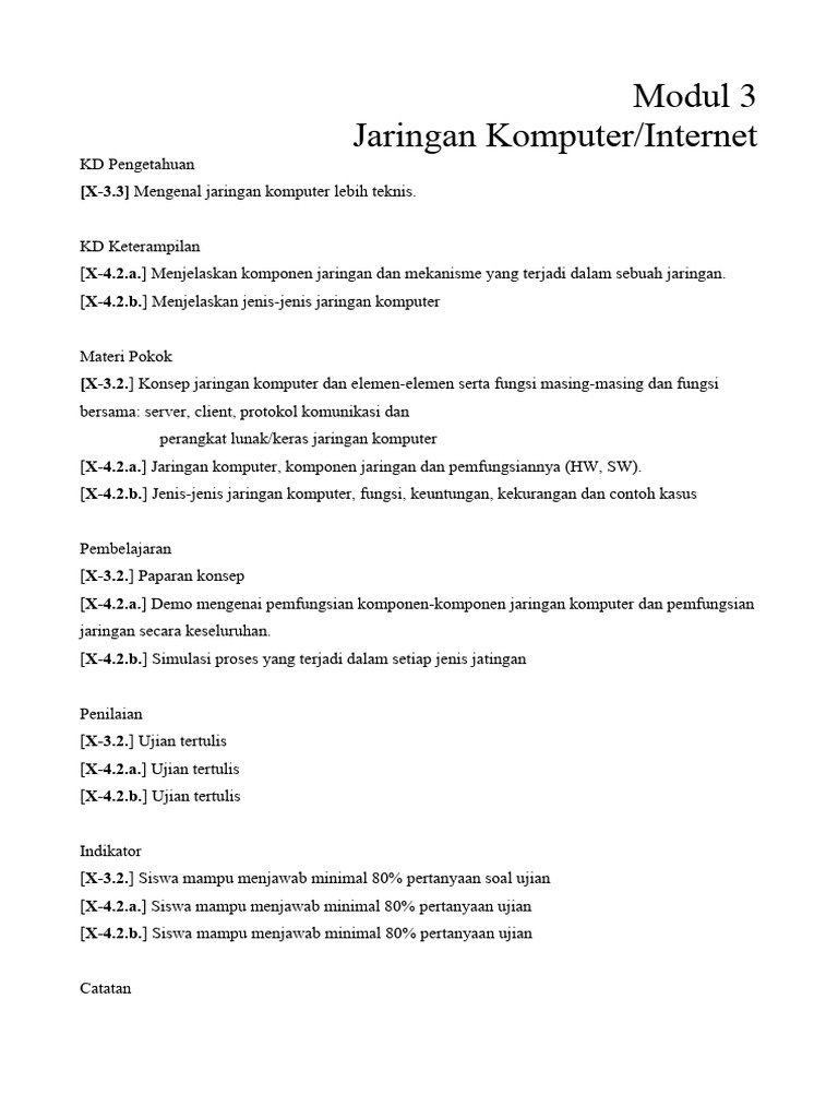 Modul - Jaringan Komputer | PDF