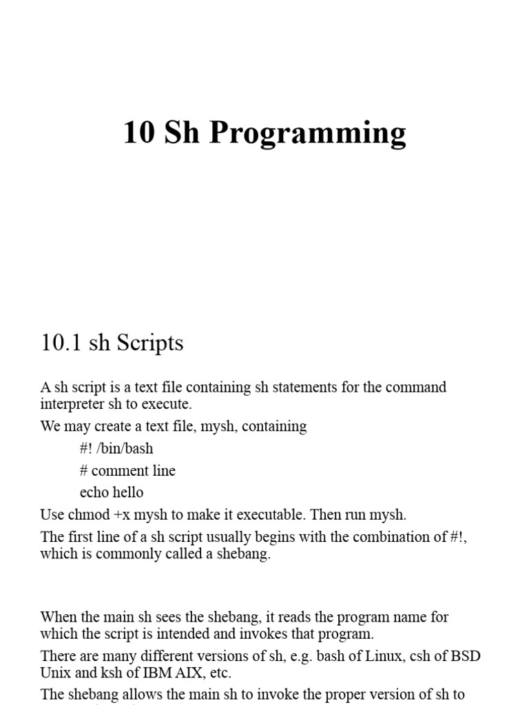 Shell Scripting Basics | PDF | Command Line Interface | Control Flow