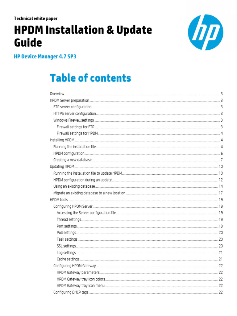 HPDM Installation and Update Guide | PDF | File Transfer Protocol ...