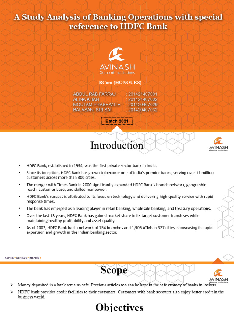 HDFC Final PPT Group 1 | PDF | Banks | Customer Relationship Management