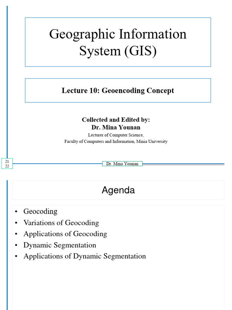 GIS 10 Geoencoding Concept-1 | PDF | Geographic Information System | Geographic Data And Information