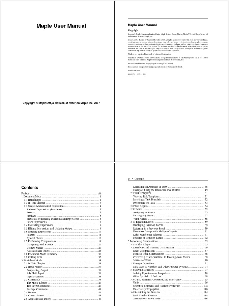 Maple User Manual | Download Free PDF | Graphical User Interfaces ...