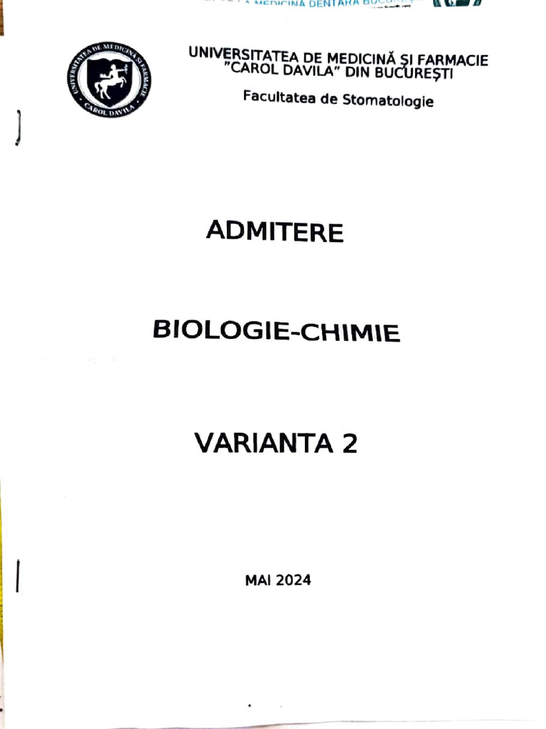 Simulare MD 2024 Var2 | PDF