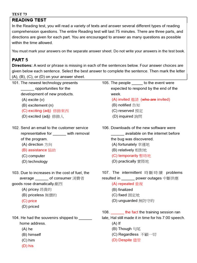 Test 73 Reading | PDF | Water Heating
