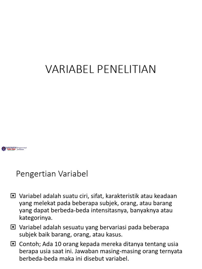 Variabel Penelitian | PDF