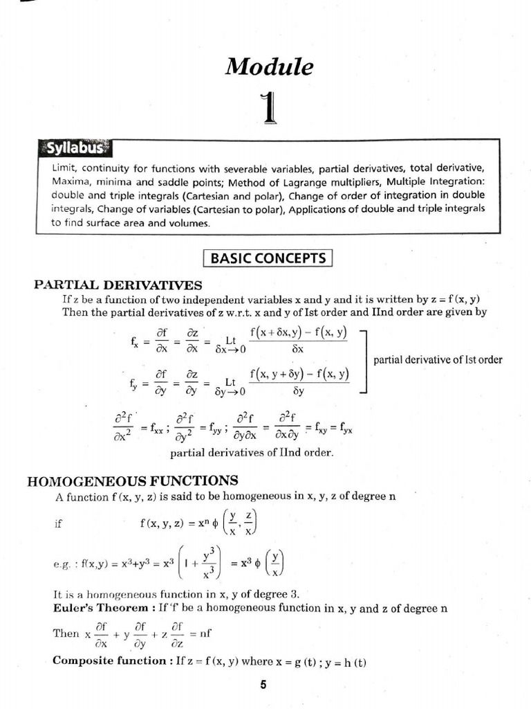 Math Refresher IKGPTU SEM - 3 | PDF