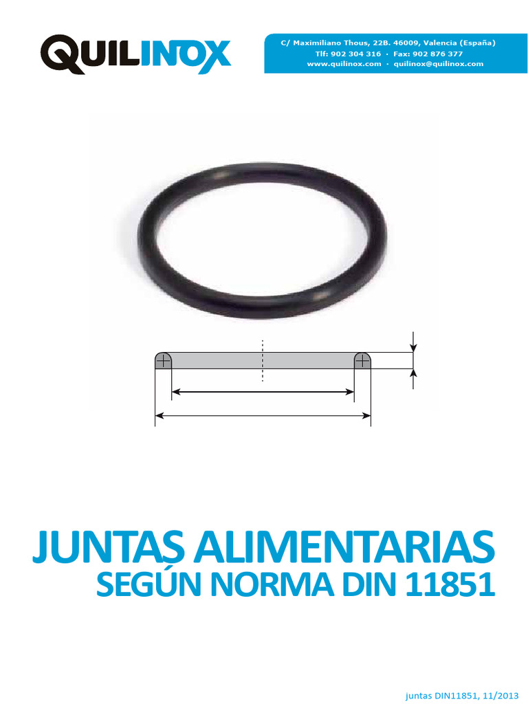 Juntas Alimentarias DIN 11851 | PDF | Sustancias químicas