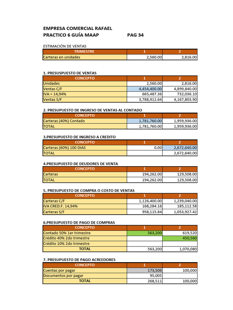 Practico 6 - Empresa Rafael | PDF | Presupuesto | Economias