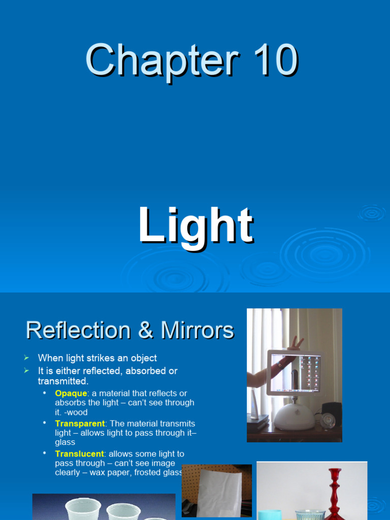 Physical Chapter 10 | PDF | Reflection (Physics) | Mirror