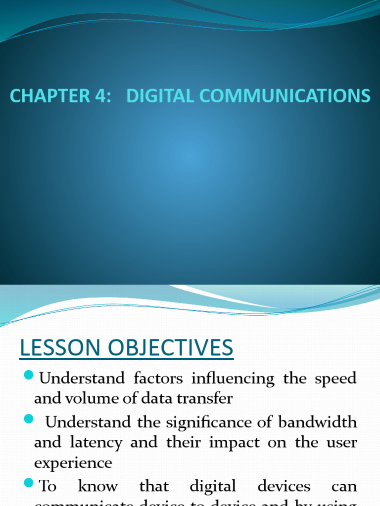 Chapter 4 - Digital communication | Download Free PDF | Computer ...