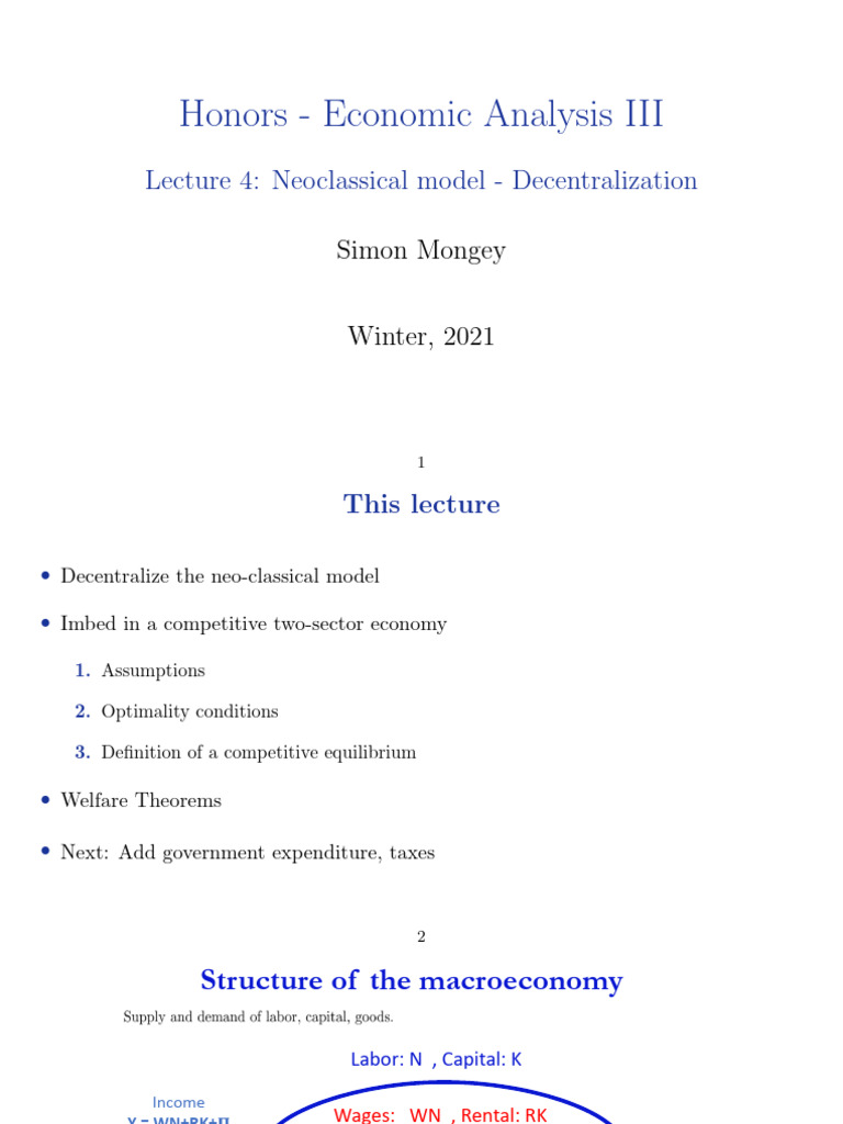 Lecture4-Welfare | PDF | Labour Economics | Neoclassical Economics