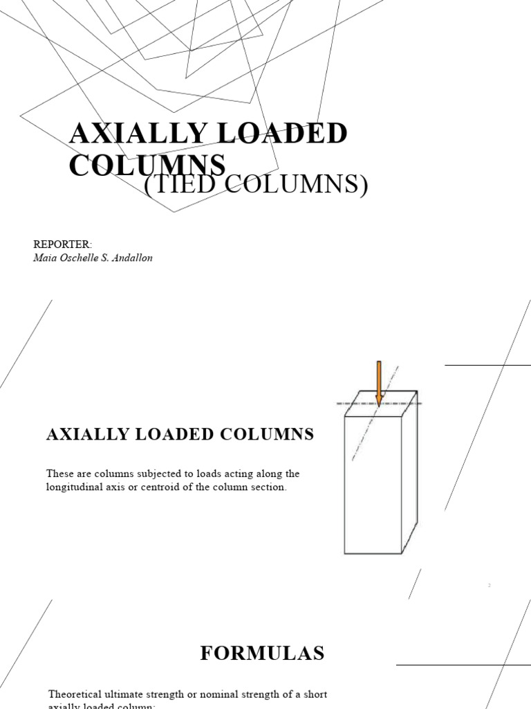 Axially Loaded Columns (Tied Columns) | Download Free PDF | Column ...