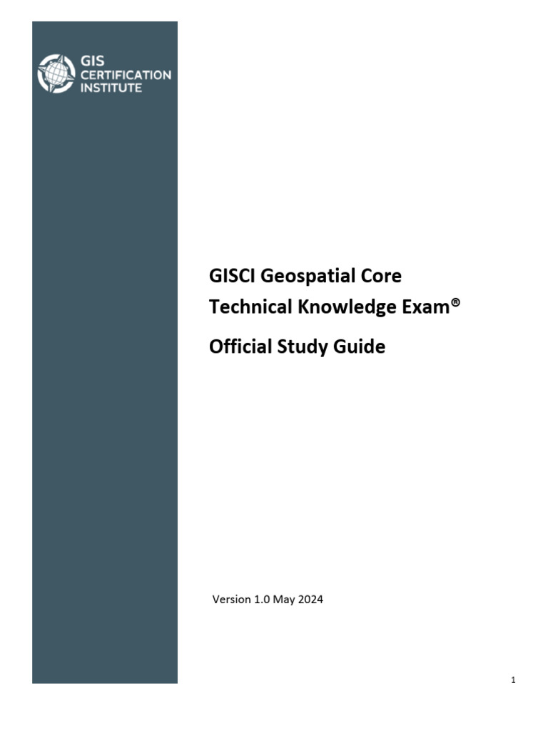GISCI GISP Official Study Guide V1.0 | PDF | Geodesy | Geographic ...