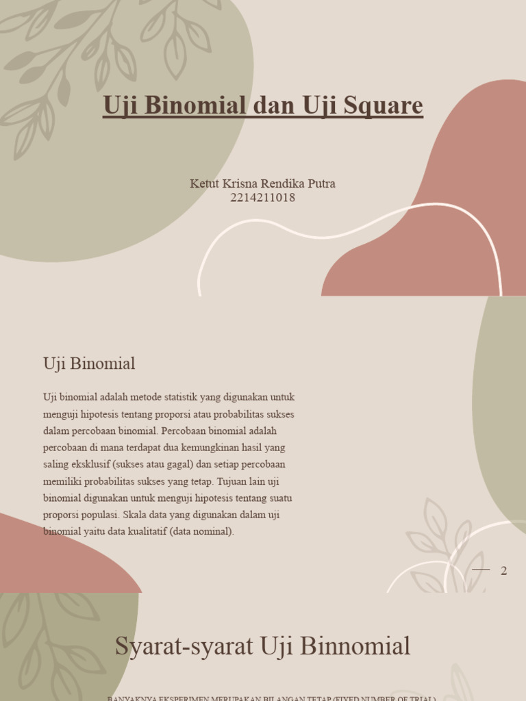 Uji Binomial Dan Uji Square - KETUT KRISNA RP | PDF