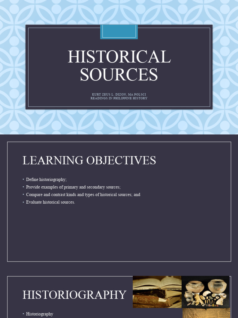 Historical-sources | PDF | Primary Sources | Artifact (Archaeology)