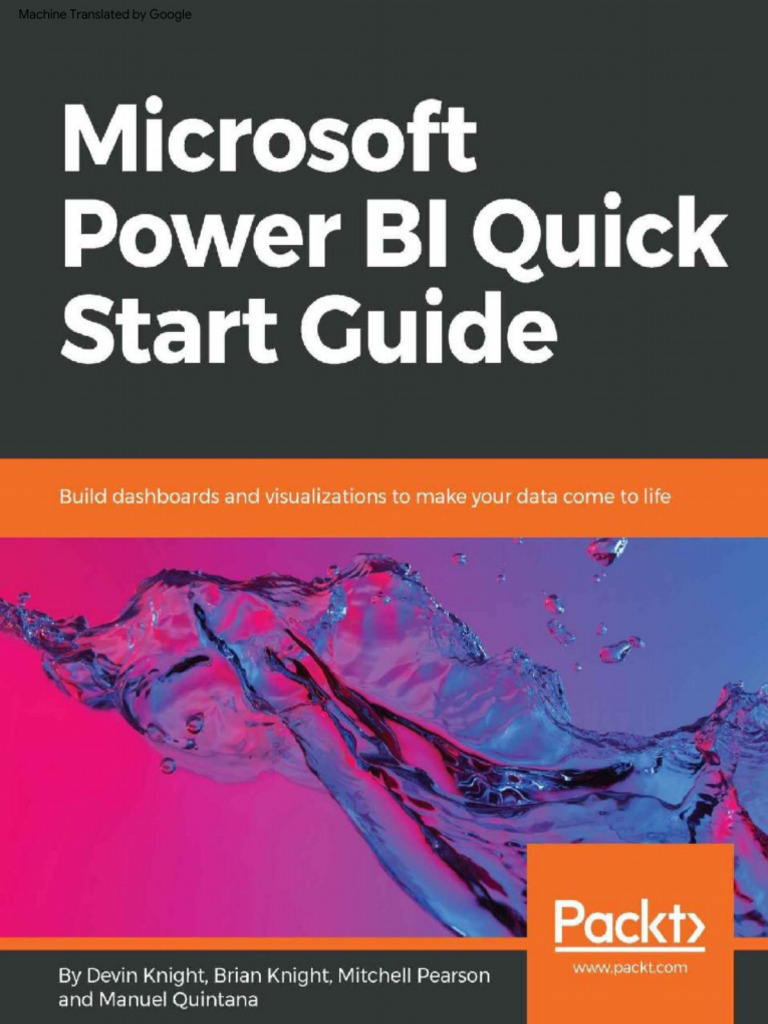 Guía de Inicio Rápido de Microsoft Power BI Cree Paneles y - Devin ...