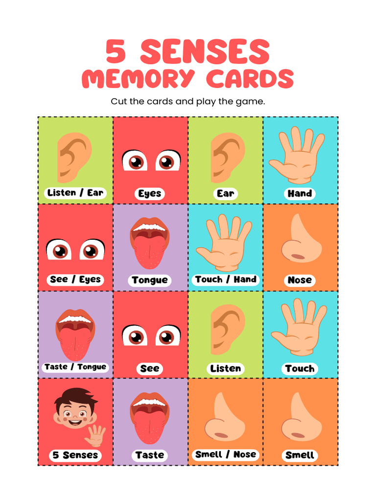 5 Senses Memory Cards | PDF