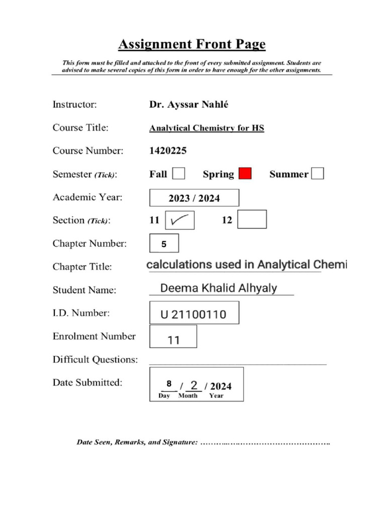 Assignment 2 Ch5 | PDF