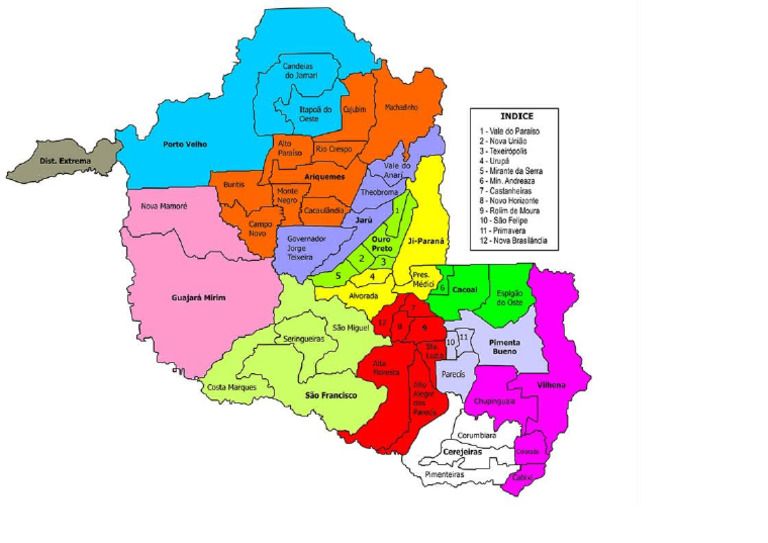 Mapa Colorido Rondonia | PDF