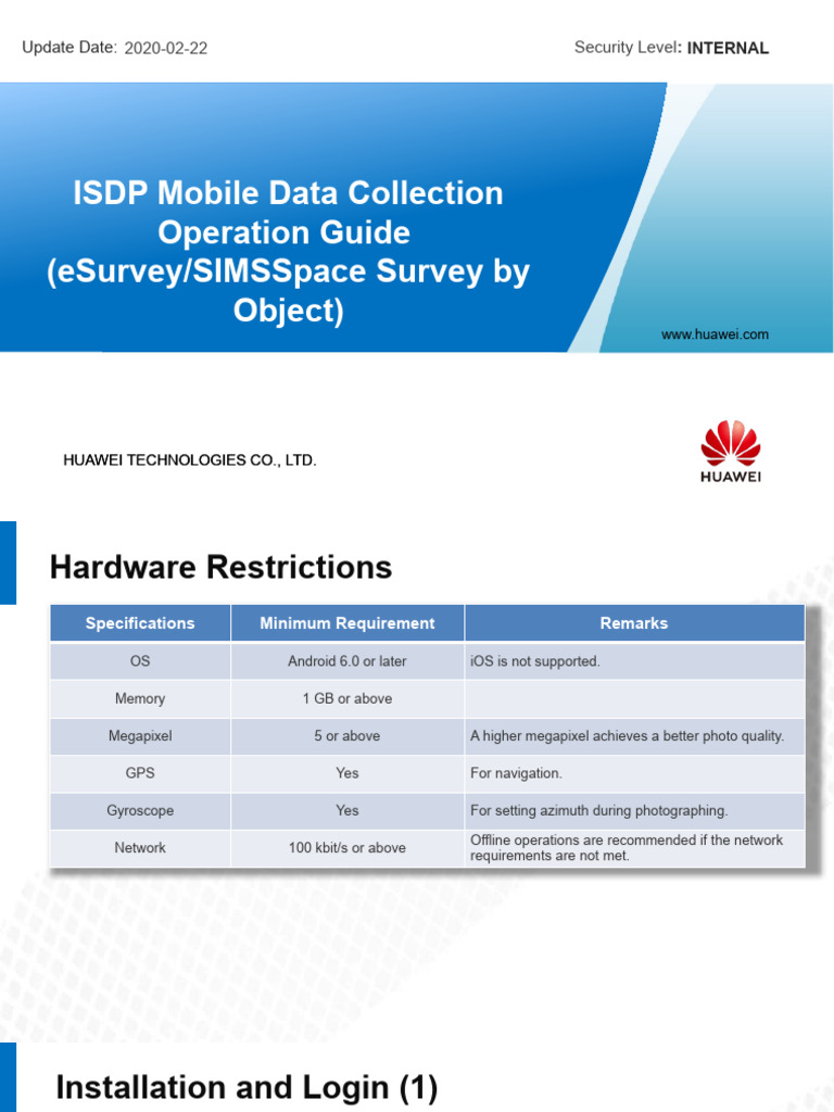 ISDP Mobile Data Collection Operation Guide (ESurvey SIMSSpace Survey ...