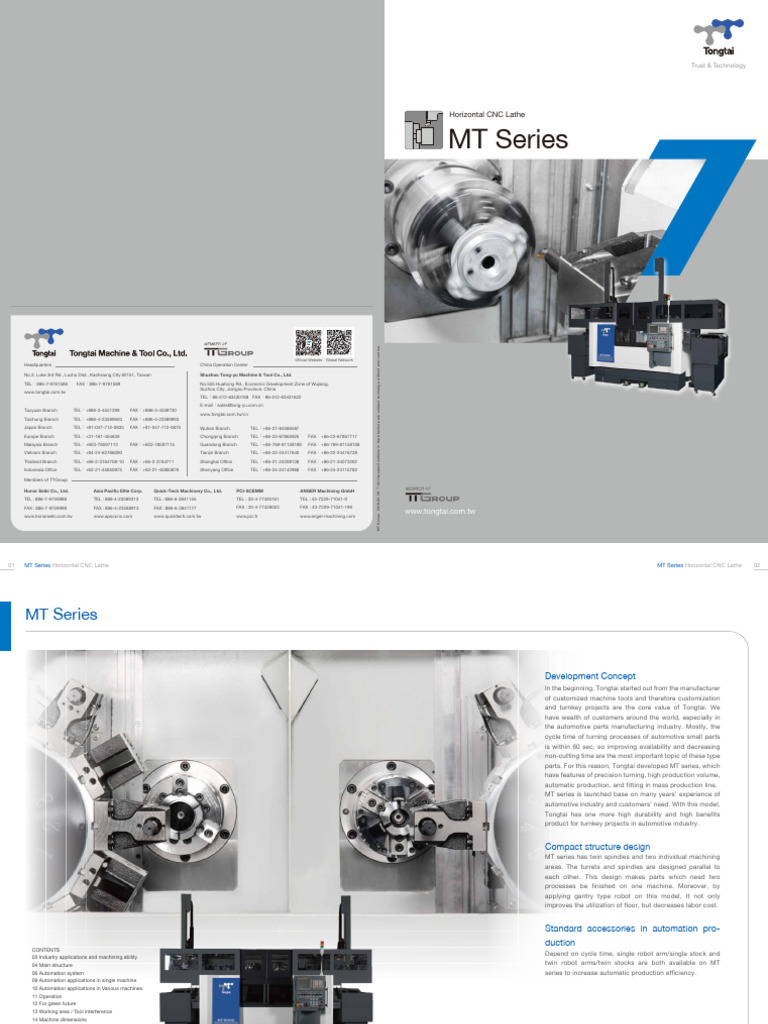 Series: Horizontal CNC Lathe | PDF | Numerical Control | Machining