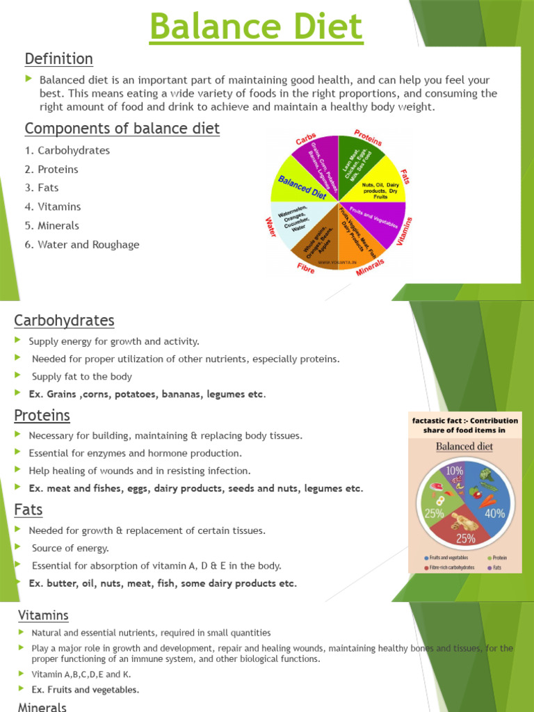 Essential Components of a Balanced Diet | PDF