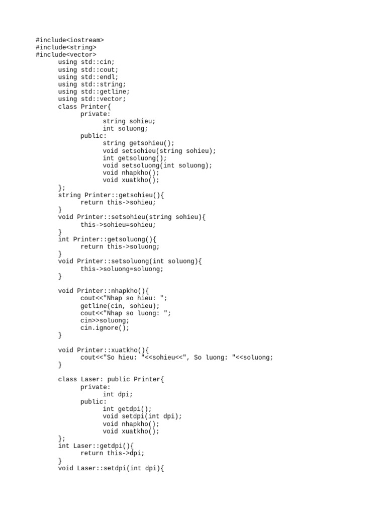 Bai_tap_quan_ly_may_in | PDF | Computer Programming | C++