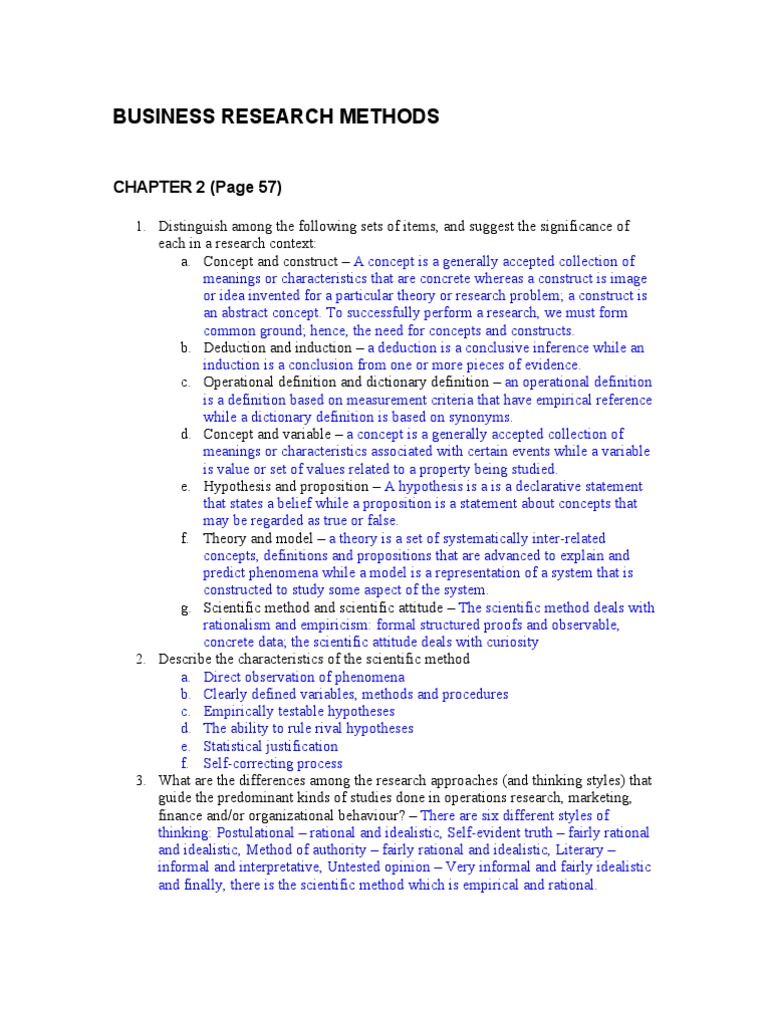Business Research Methods | PDF | Scientific Method | Theory