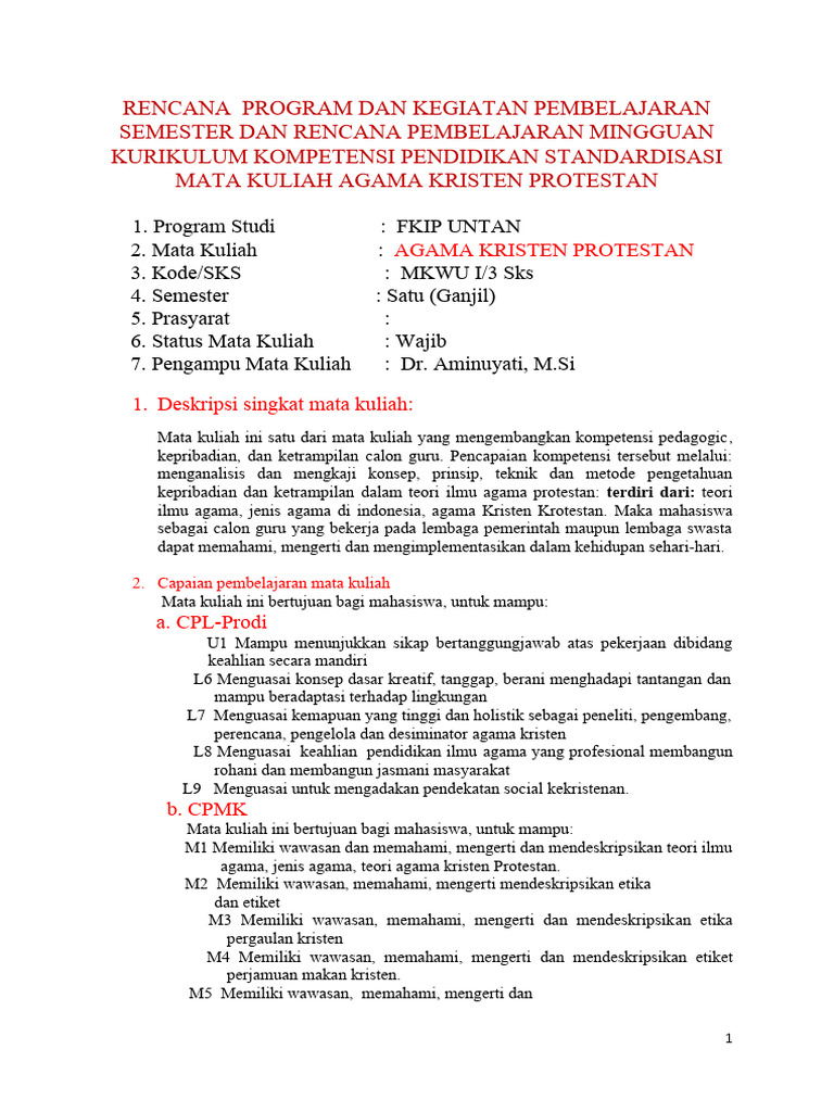 Kuliah S1 Agama Kristen Protestan Ok | PDF | Karier & Perkembangan