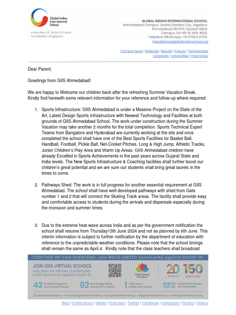 School Reopening Circula | PDF