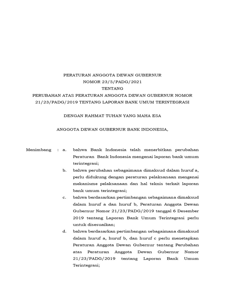 1 - PADG Perubahan PADG LBUT - Batang Tubuh - Final | PDF