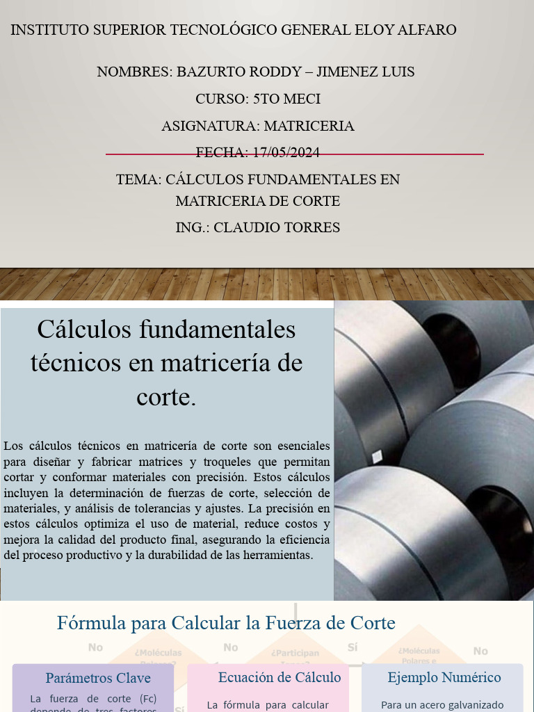 Presentacion Matriceria 01 | PDF | Ingeniería mecánica | Sector ...