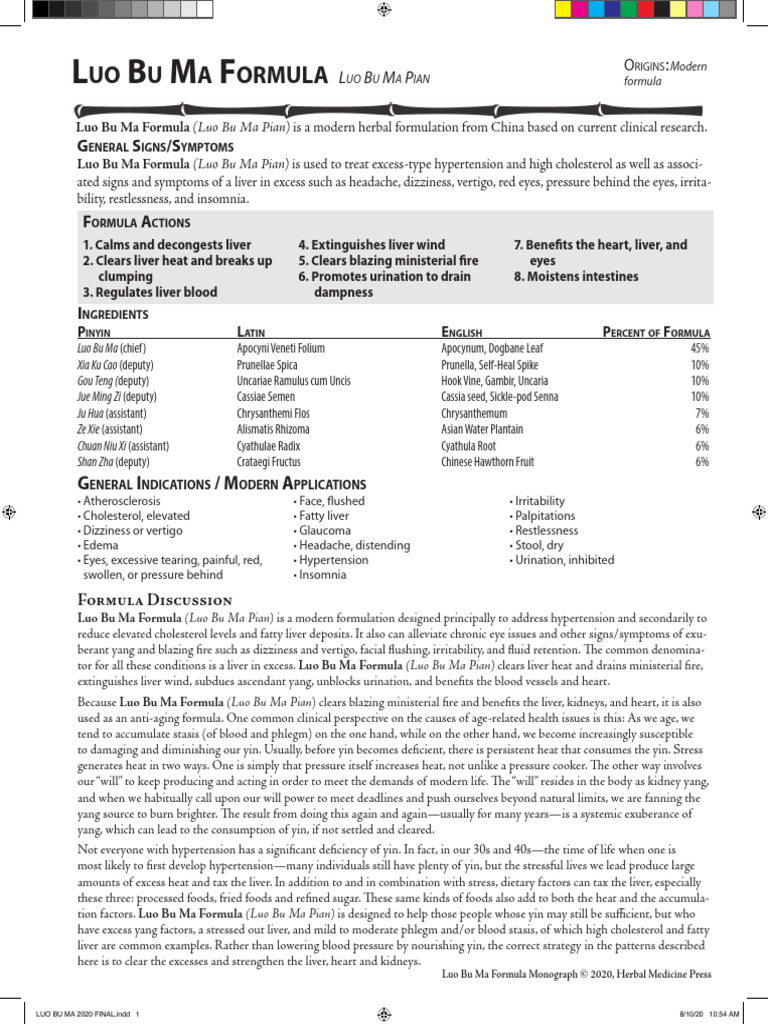 Luo Bu Ma | PDF | High Density Lipoprotein | Low Density Lipoprotein