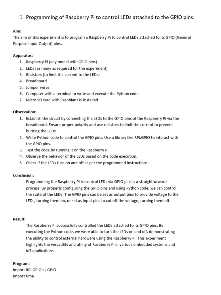 Electronics-1 Practicals | PDF | Raspberry Pi | Computer Science