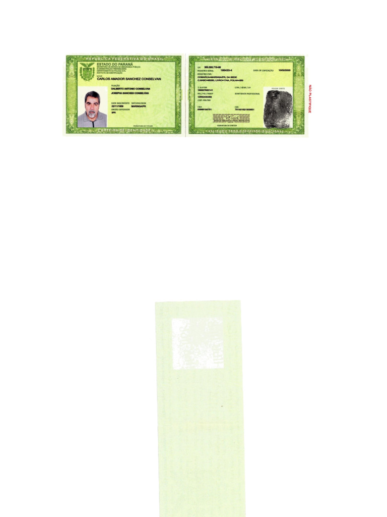 RG Parana PDF Com Fundo 2020 Atualizado 100 PDF Free | PDF